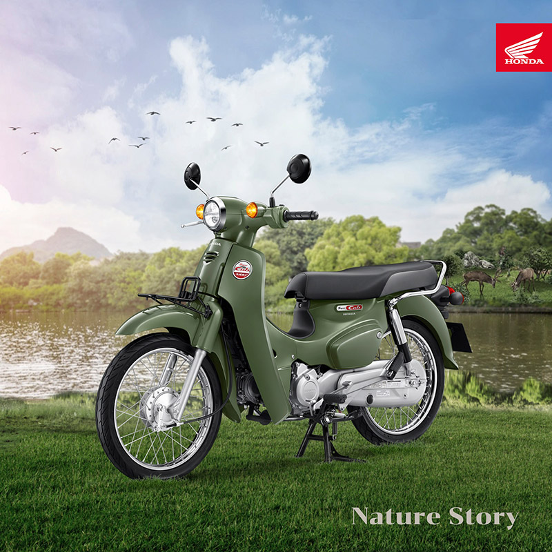 เปิดตัว New Super Cub Pearl Organic Green และ Pearl Cadet Gray